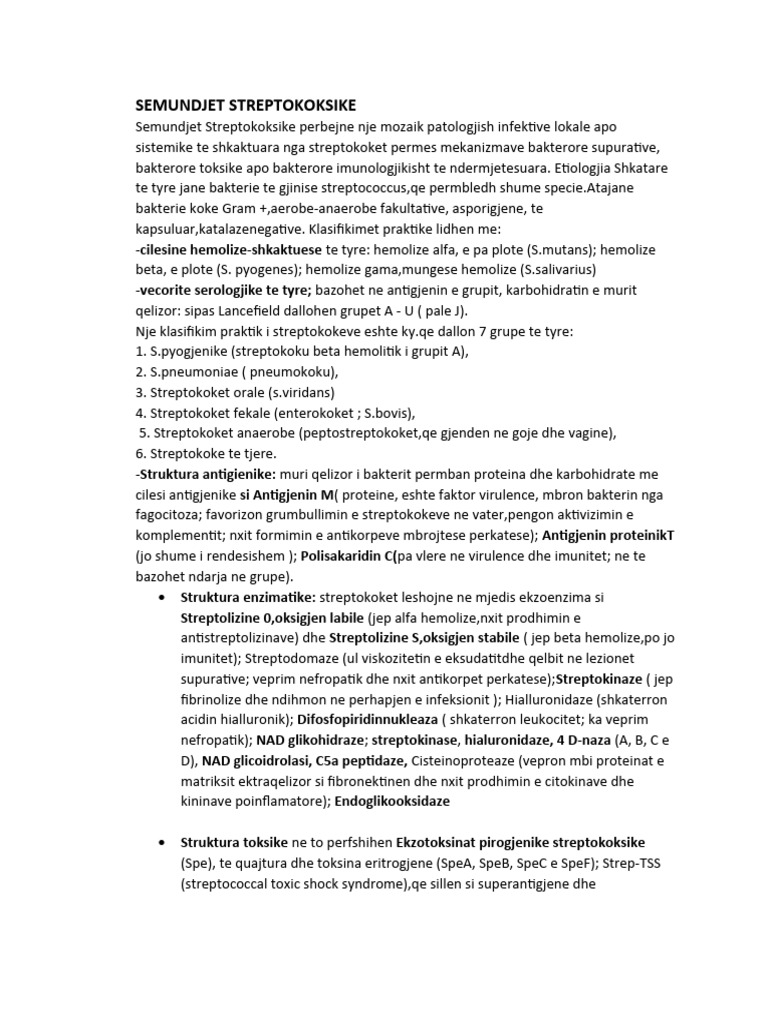 Semundjet Streptokoksike | PDF