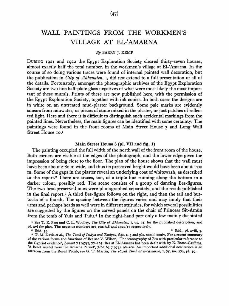 El-Amarna Workmen's Village Murals | PDF | Paintings
