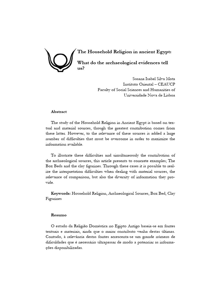 Ancient Egyptian Household Religion Insights | PDF | Ancient Egypt