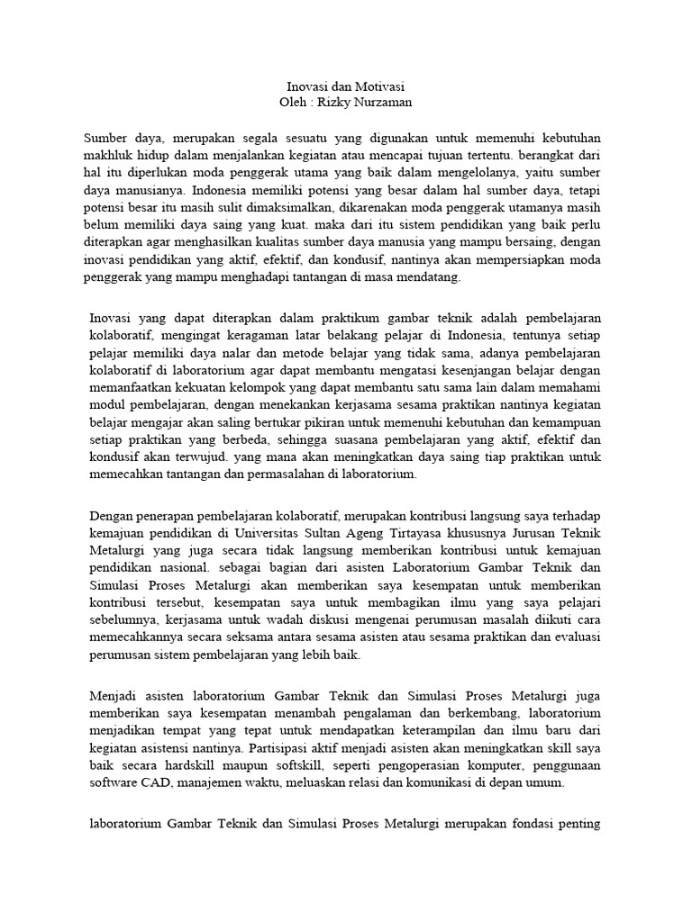 Essay Gamtek | PDF | Karier & Perkembangan
