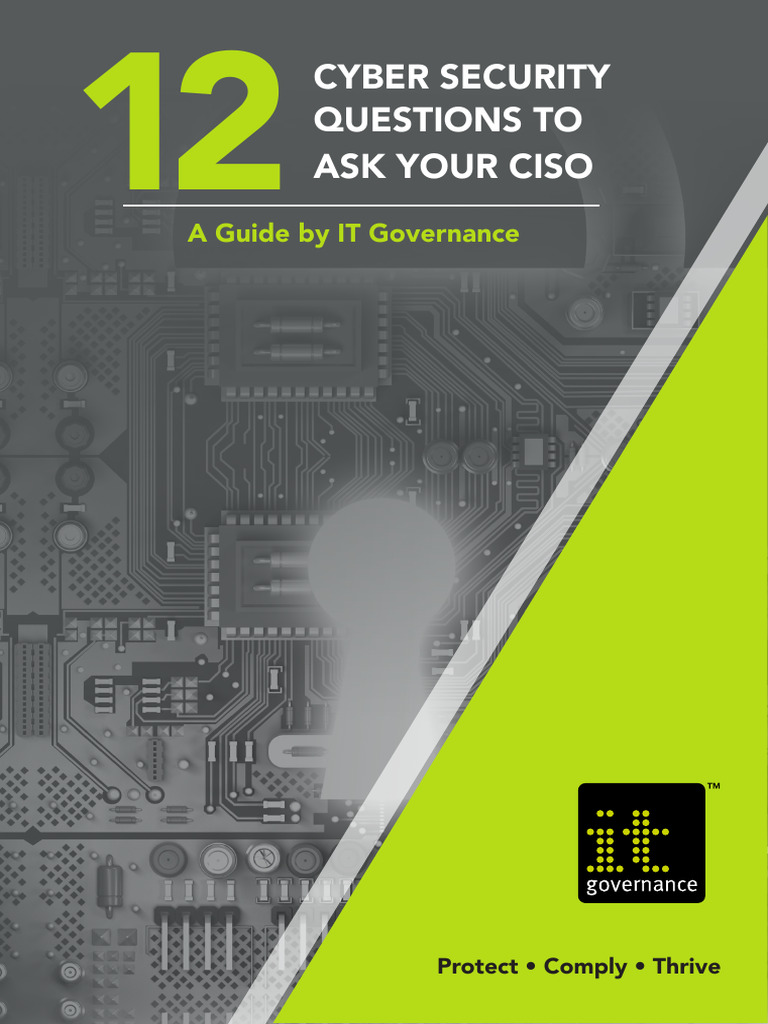 12 Cybersecurity Questions To As Your CISO | PDF | Security | Computer ...