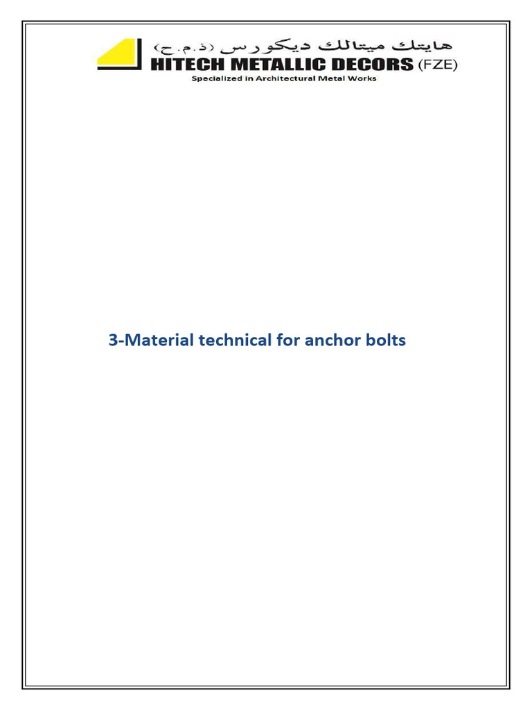 Anchor Bolt MTC | Download Free PDF | Screw | Strength Of Materials