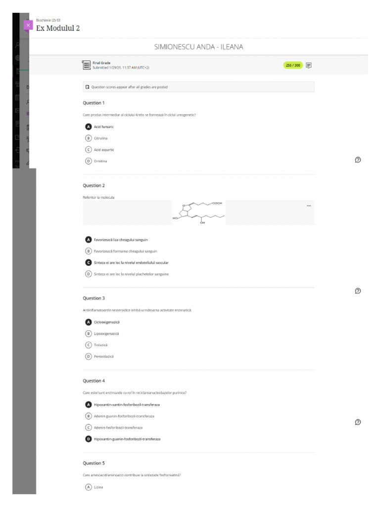 Examen Biochimie | PDF