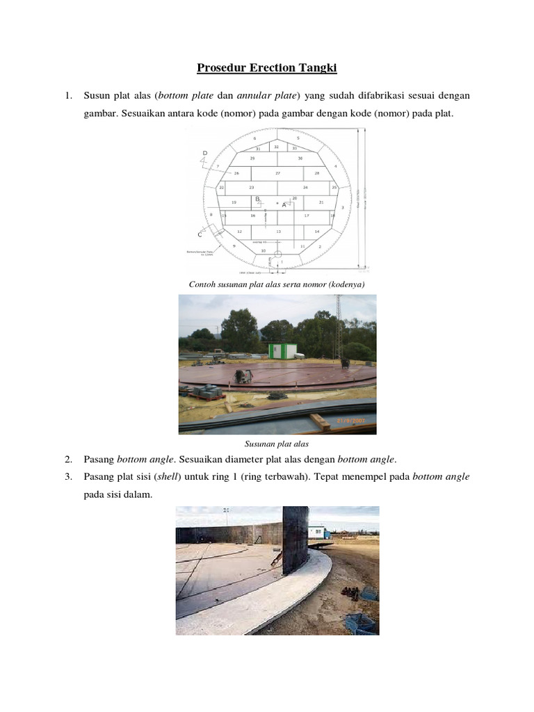 Prosedur Erection Tangki | PDF