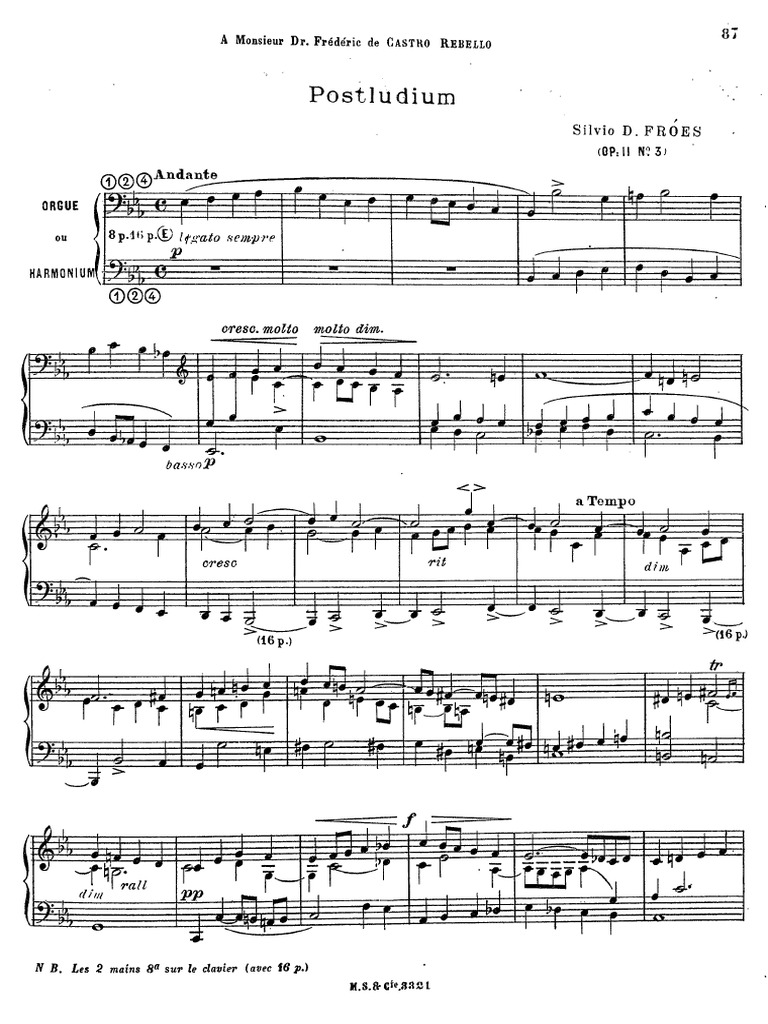 Postludio - Silvio Deolindo Froes | PDF