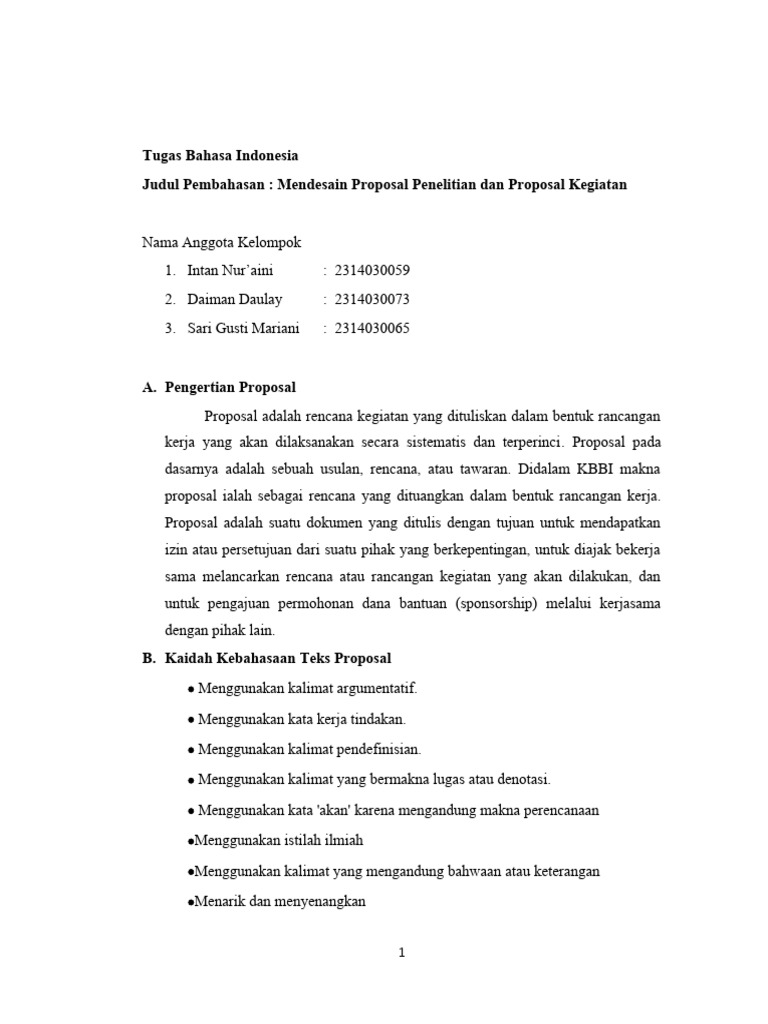 Mendesain Proposal Penelitian Dan Proposal Kegiatan | PDF