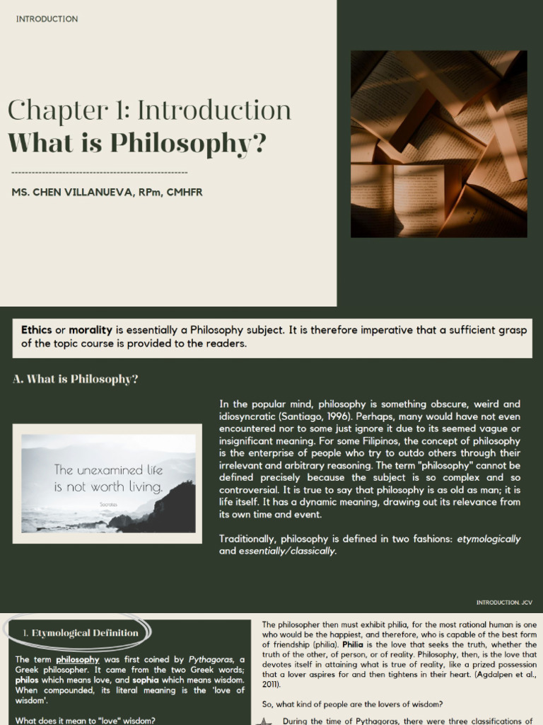 Chapter 1 - Philosophy | PDF