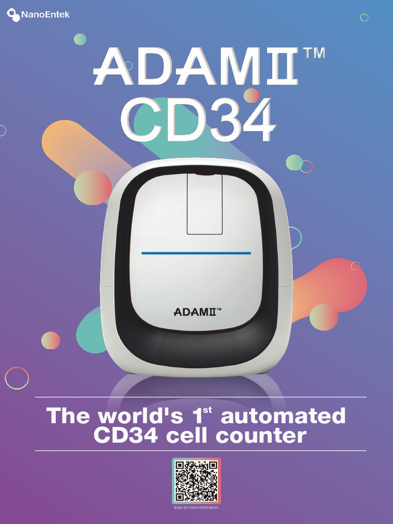 ADAM - CD34 Brochure NanoEntek | PDF | Cytometry | Flow Cytometry