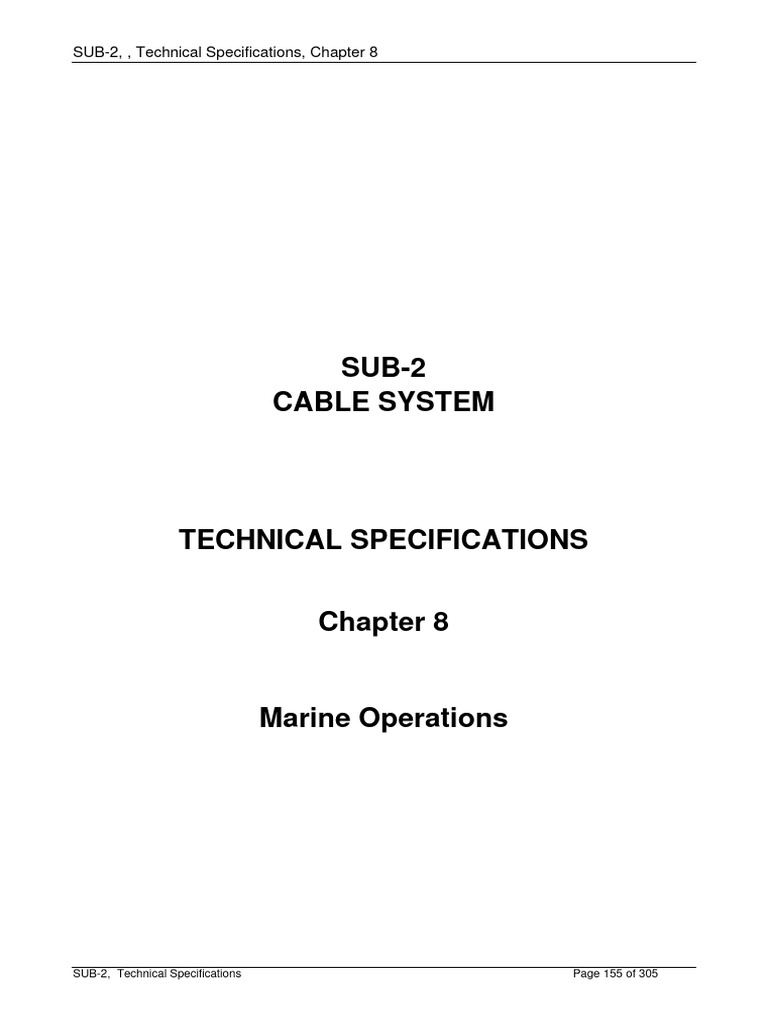 Marine Operations Technical Specs Guide | PDF | Sonar | Specification ...
