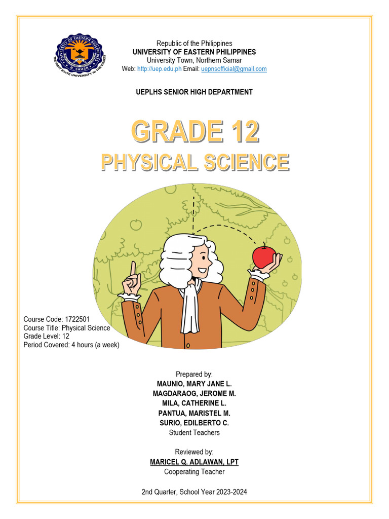 Physical Science Module for Grade 12 | PDF | Stars | Universe