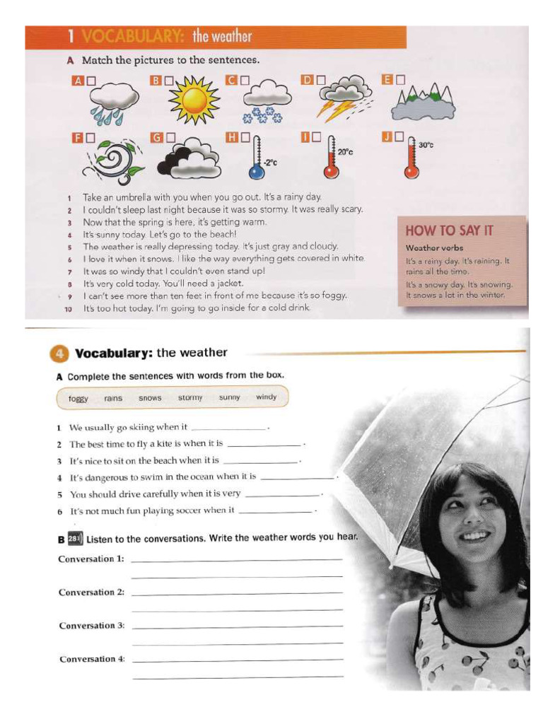 Weather Vocabulary | PDF