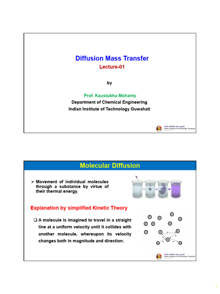 Lecture 01 | Download Free PDF | Diffusion | Mole (Unit)