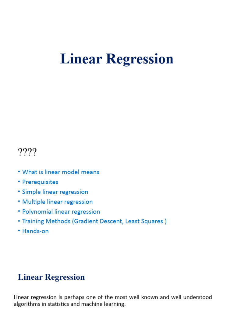 1 Linear Regreesion Introduction | PDF | Regression Analysis | Linear ...