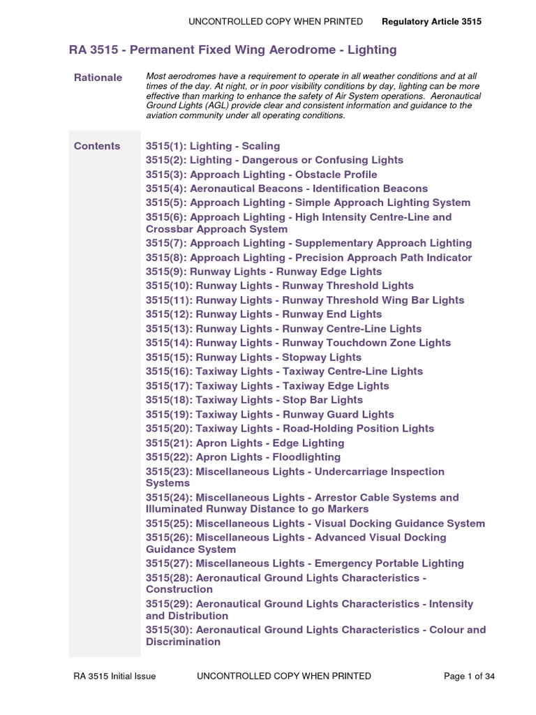 RA3515 Initial Issue | PDF | Runway | Aviation