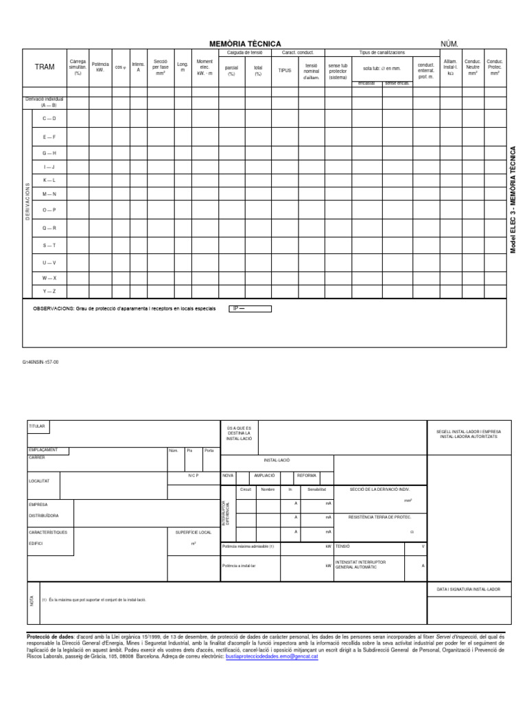 Memoria Tecnica Elec 3 | PDF