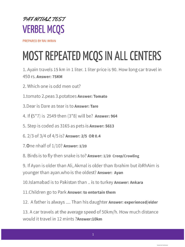 Most Repeated Verbel | PDF