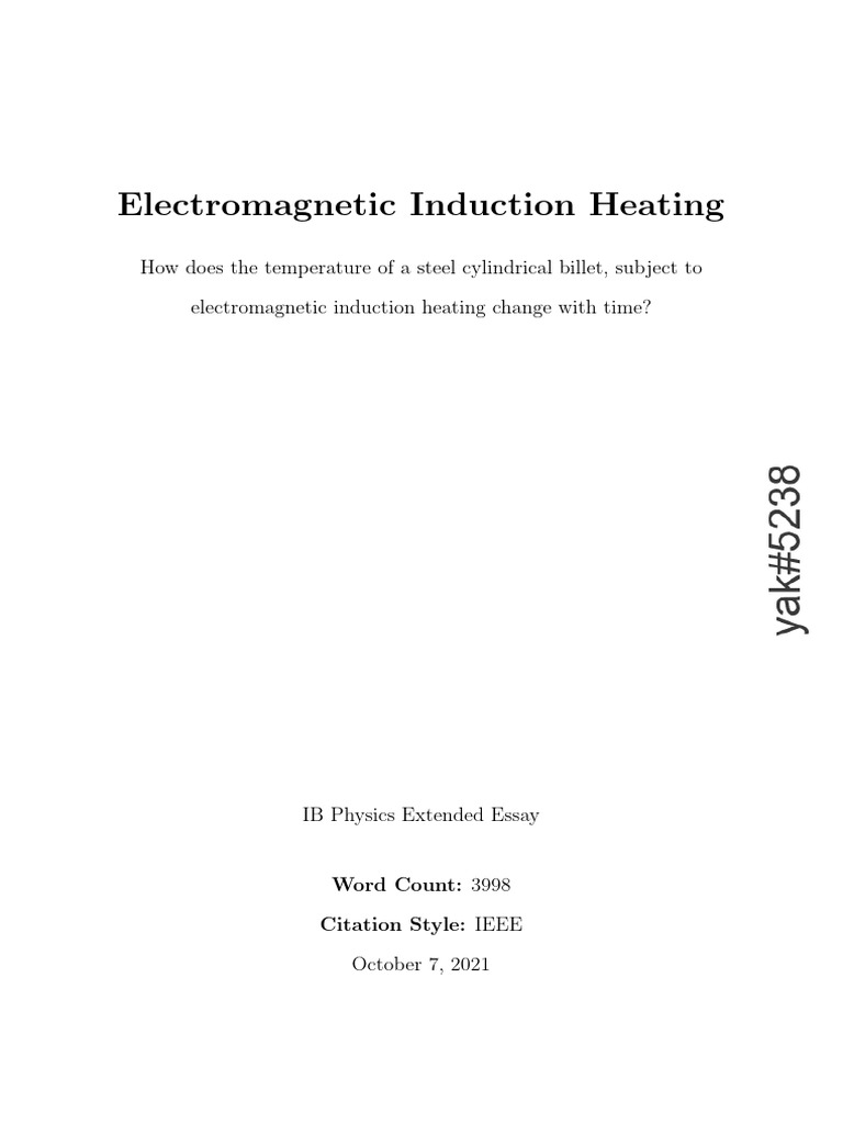 EE Yak5238 | PDF | Electromagnetic Induction | Heat Transfer