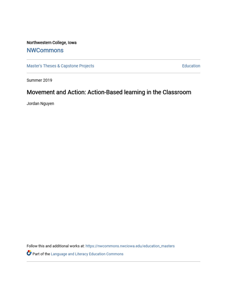 Movement and Action - Action-Based Learning in The Classroom | PDF | Learning | Reading ...