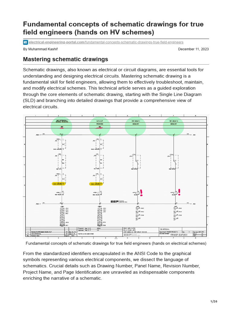 Fundamental Concepts of Schematic Drawings For True Field Engineers ...