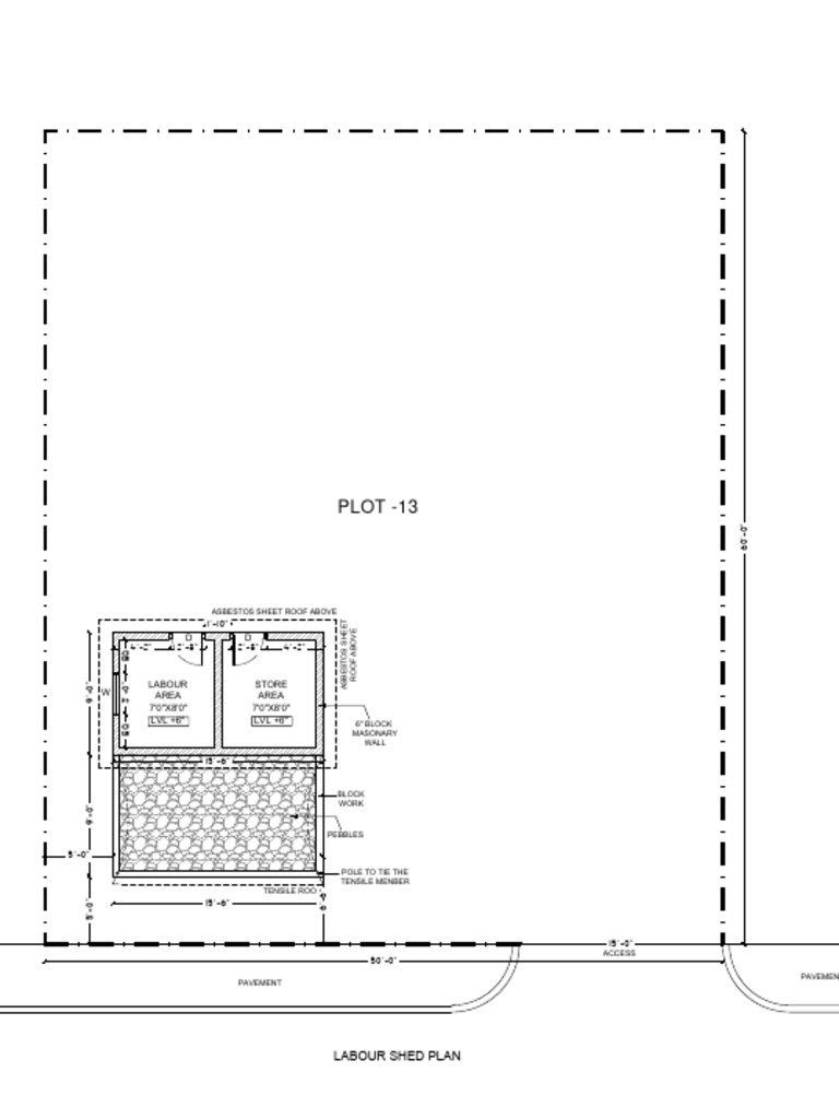 Labour Shed Layout Plan | PDF