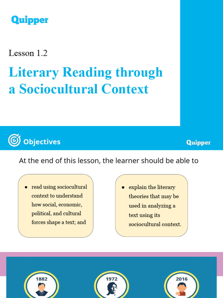 EngLT 11 Literary Reading Through A Sociocultural Context | PDF EngLT 11 Literary Reading Through A Sociocultural Context | PDF