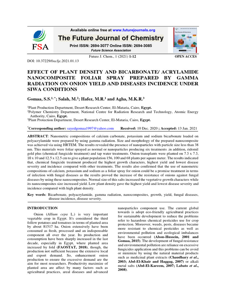 The Future Journal of Chemistry | PDF