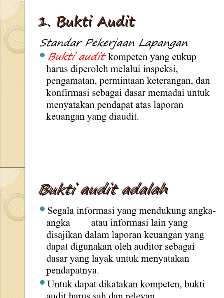 Bukti Audit Dan Kertas Kerja Audit | PDF
