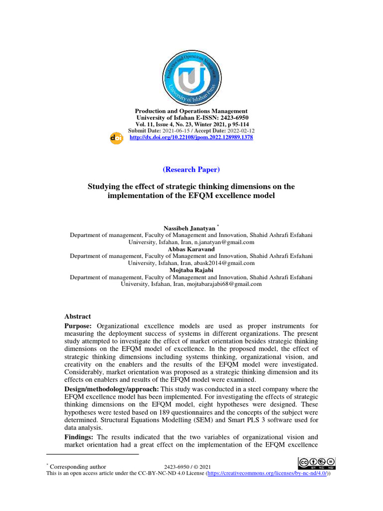 POM - 2020 - Vol 11 - Issue 4 - Pages 95-114 | PDF | Strategic ...