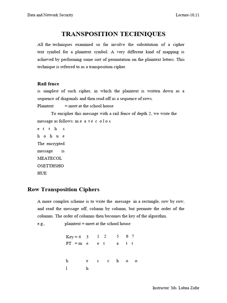 Lecture 10,11 | PDF | Encryption | Cipher
