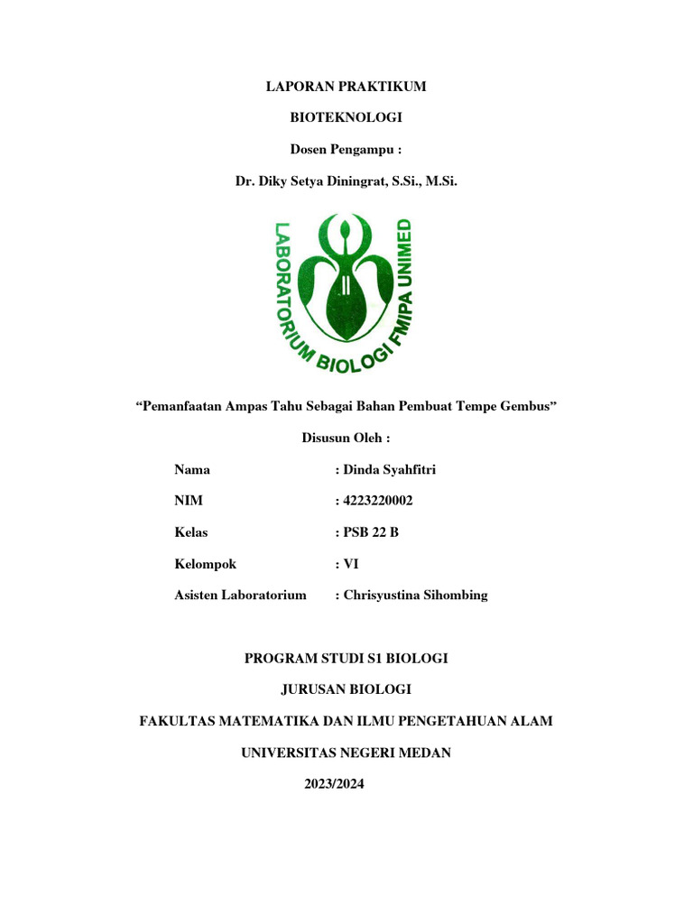 Pemanfaatan Ampas Tahu untuk Tempe Gembus | PDF