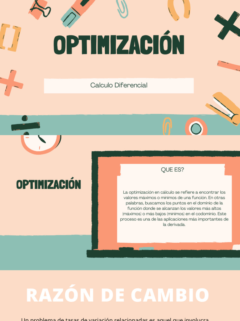 Calculo Diferencial - Optimizacion | PDF | Optimización Matemática ...