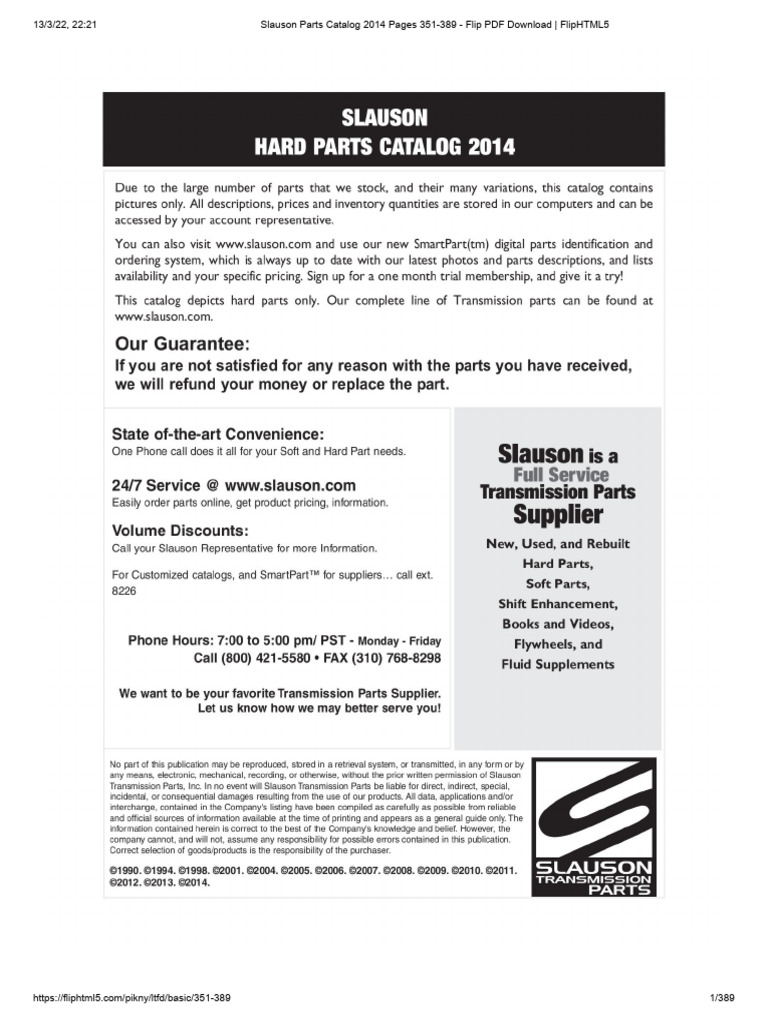 Slauson Parts Catalog 2014 Pages 351-389 | PDF | Business | Computers