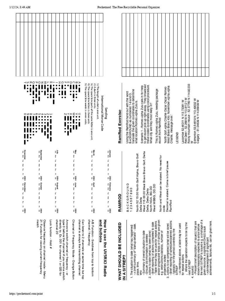 Pocketmod - The Free Recyclable Personal Organizer | PDF ...