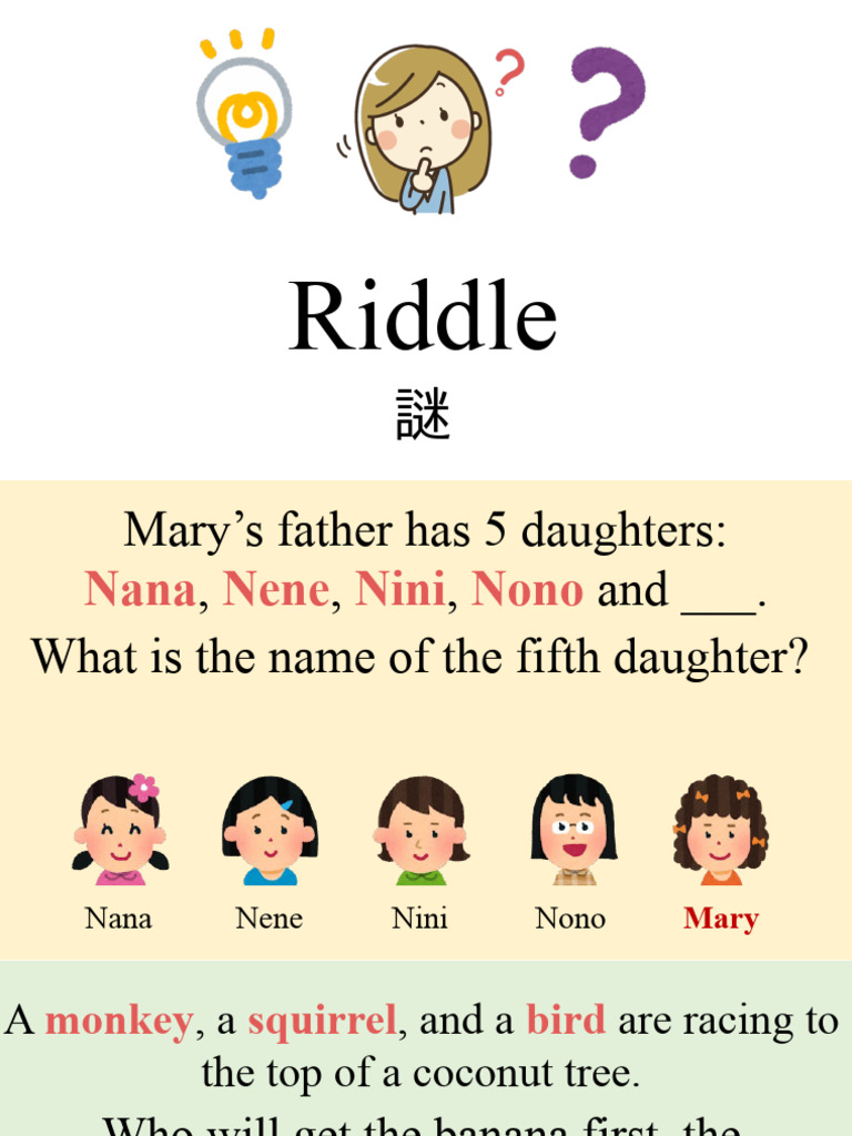 Riddles For Beginners | PDF