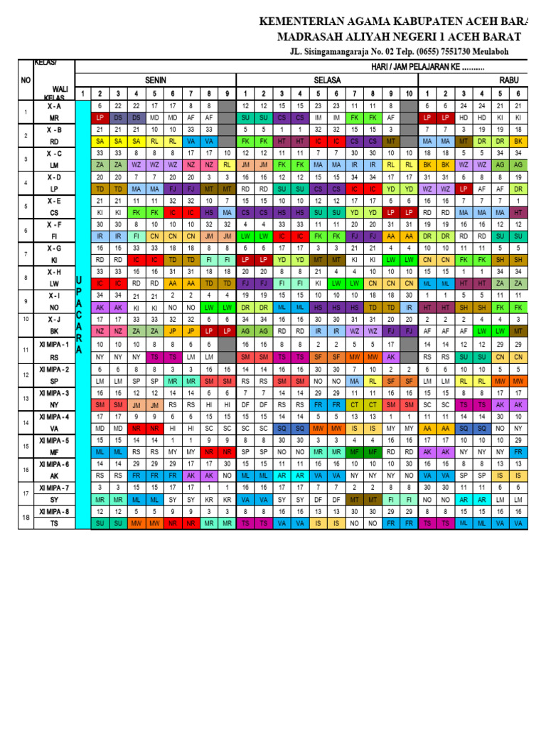 CONTOH Roster PBM 2023-2024 SMT | PDF