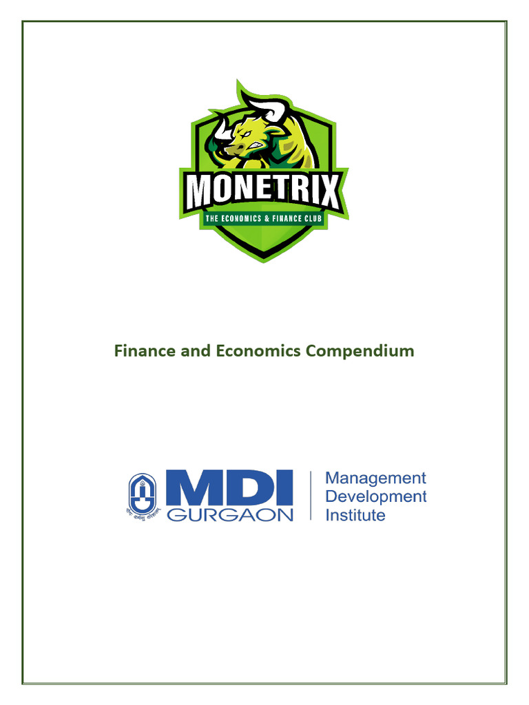 Finance - Compendium - 2023 (Final) | PDF | Debits And Credits | Depreciation