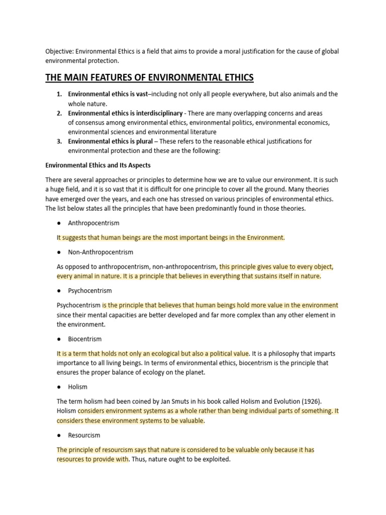 Lecture Note 6 Environmental Aspect Factors and Main Features of Environmental E | PDF ...