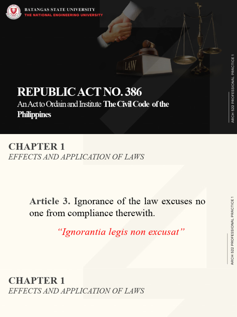 Civil Code Provisions Pertinent To Practice of Architecture Part I ...