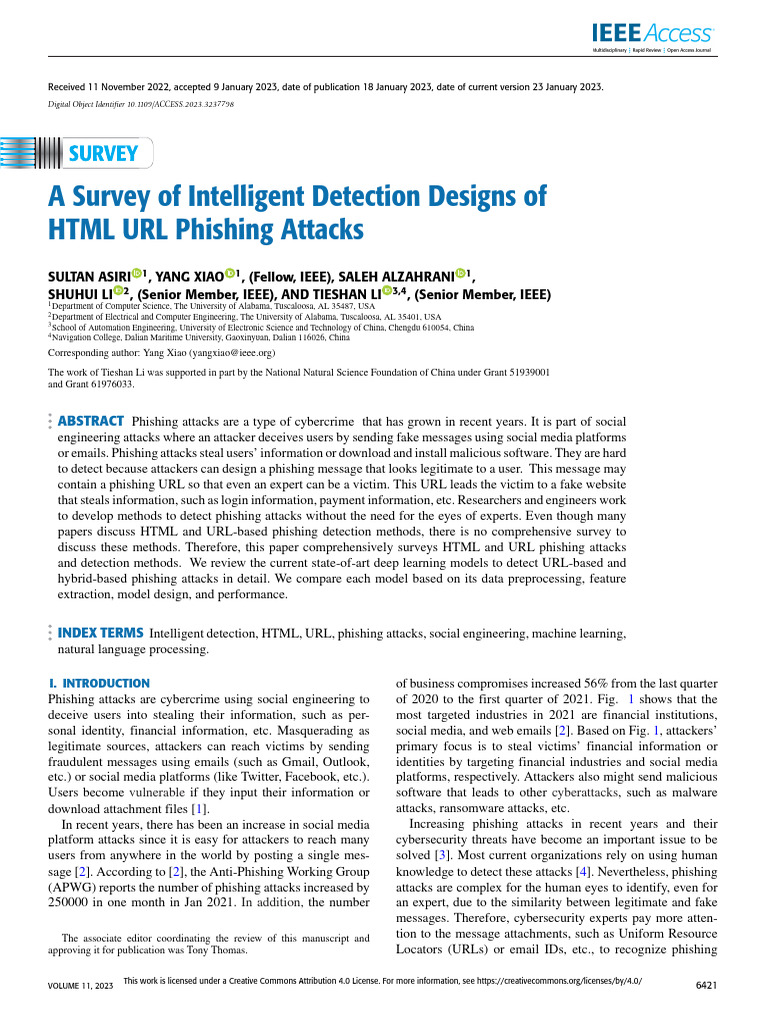 Intelligent HTML URL Phishing Detection | PDF | Phishing | Cybernetics