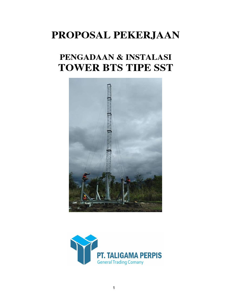 Proposal Pekerjaan Pengadaan & Instalasi Tower SST | PDF