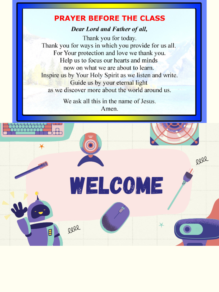 Purple and Green Modern ICT Computer Parts Classroom Quiz | PDF | Computers