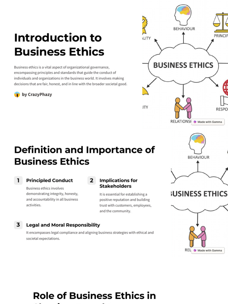 Introduction To Business Ethics | PDF | Business Ethics | Reputation