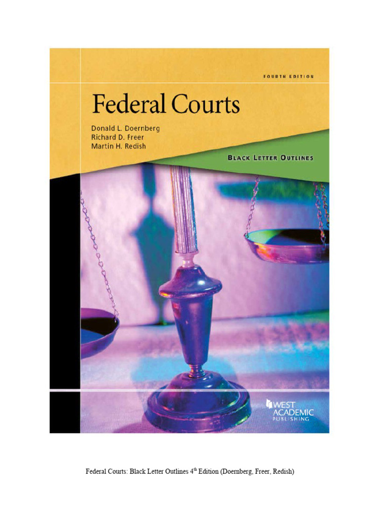 Federal Courts Black Letter Outlines | PDF | Law | History