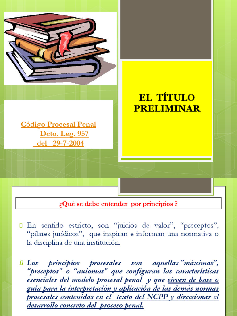 s2 El Título Preliminar | PDF | Derecho penal | Ley procesal