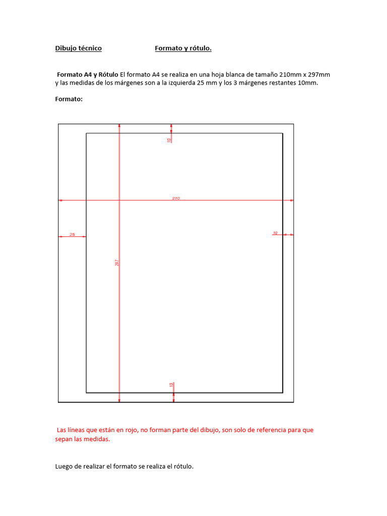 Dibujo Técnico Formato y Rótulo | PDF