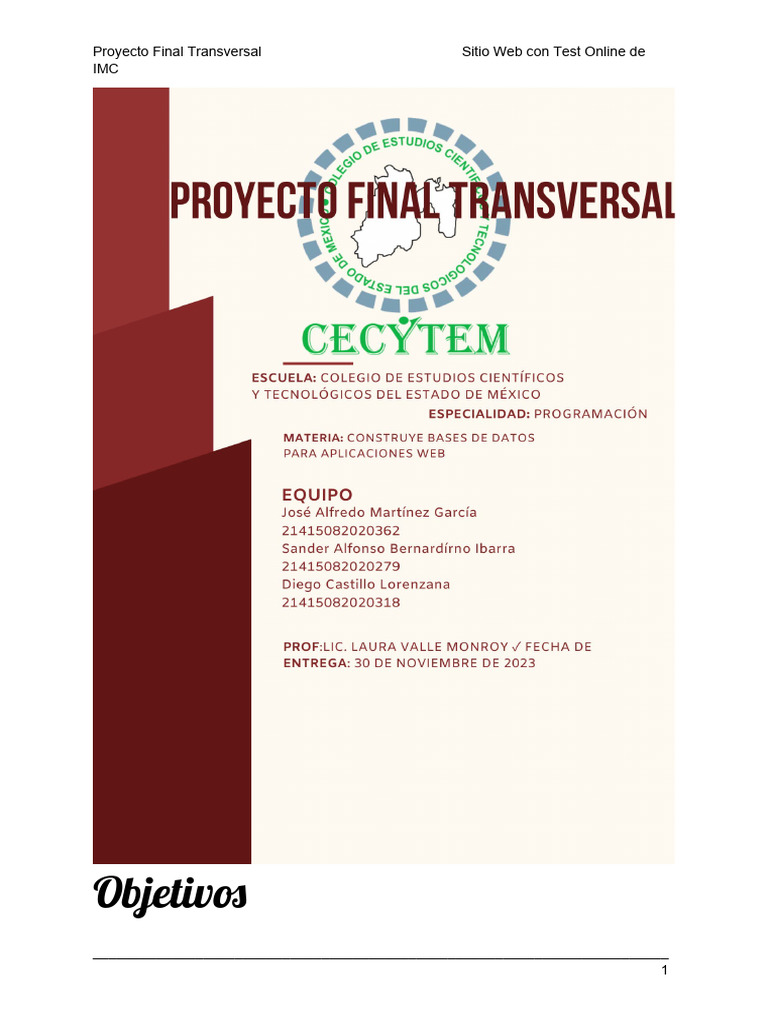 Proyecto Final de Programacion | PDF | Obesidad | Obesidad infantil