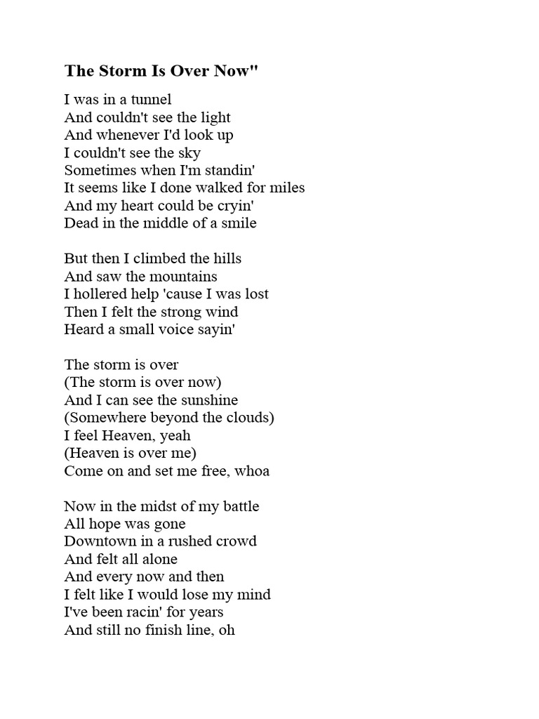 The Storm Is Over Now | PDF