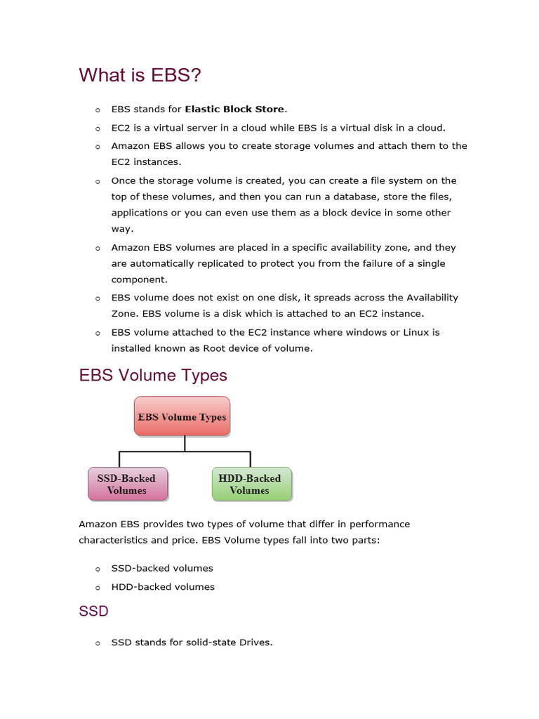 What Is EBS - Snapshot V1 | PDF | Solid State Drive | Hard Disk Drive