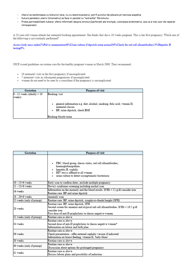 Uterul Se Sectioneaza Cu Bisturiul Rece | PDF | Pregnancy | Maternal Health