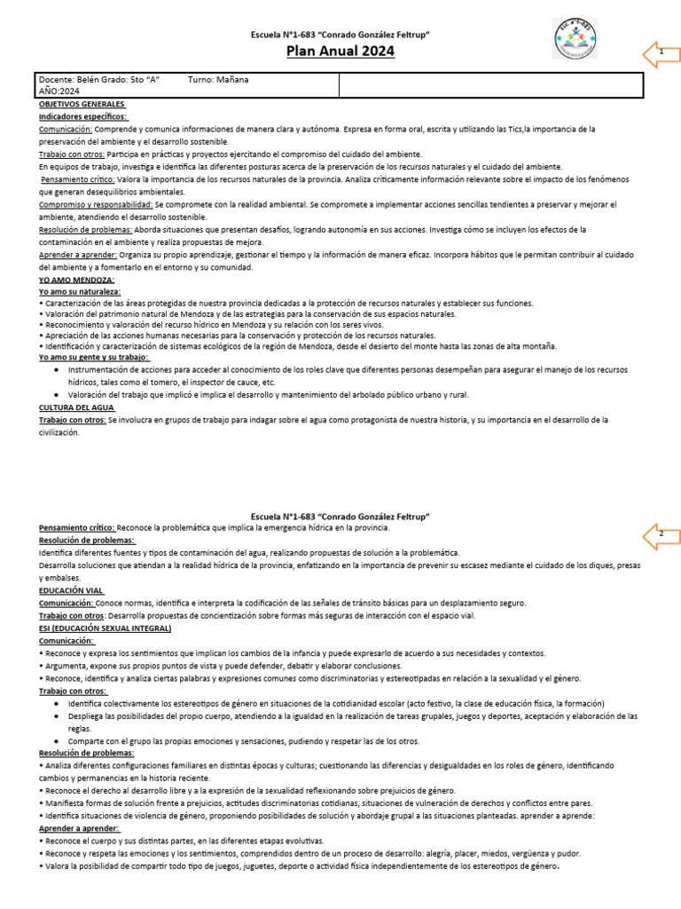 Planif. Anual. | PDF